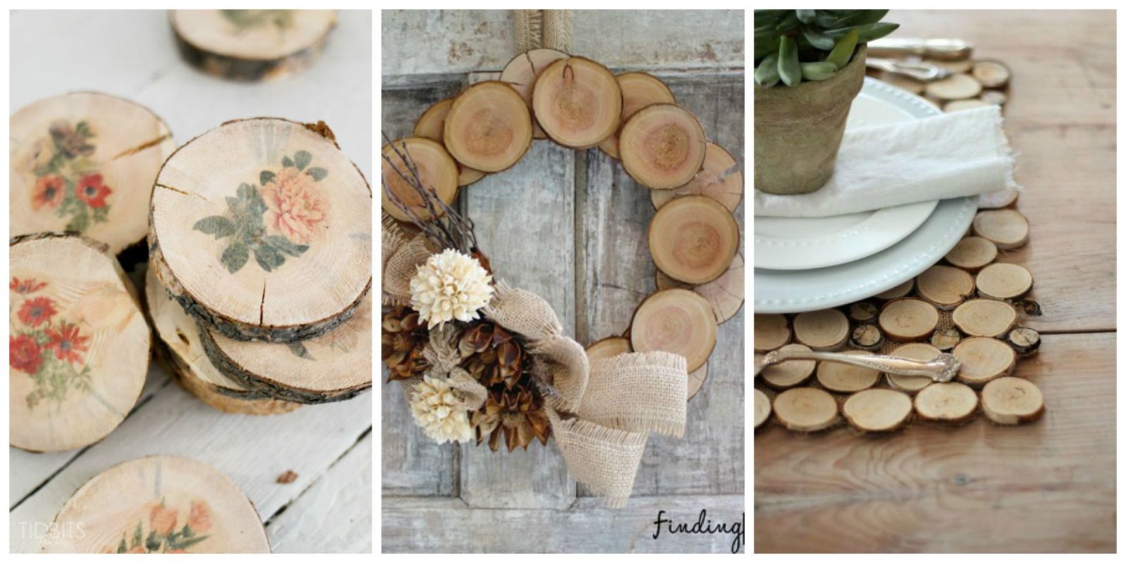 Wood Slice Crafts - Rustic Crafts and Decorating Ideas